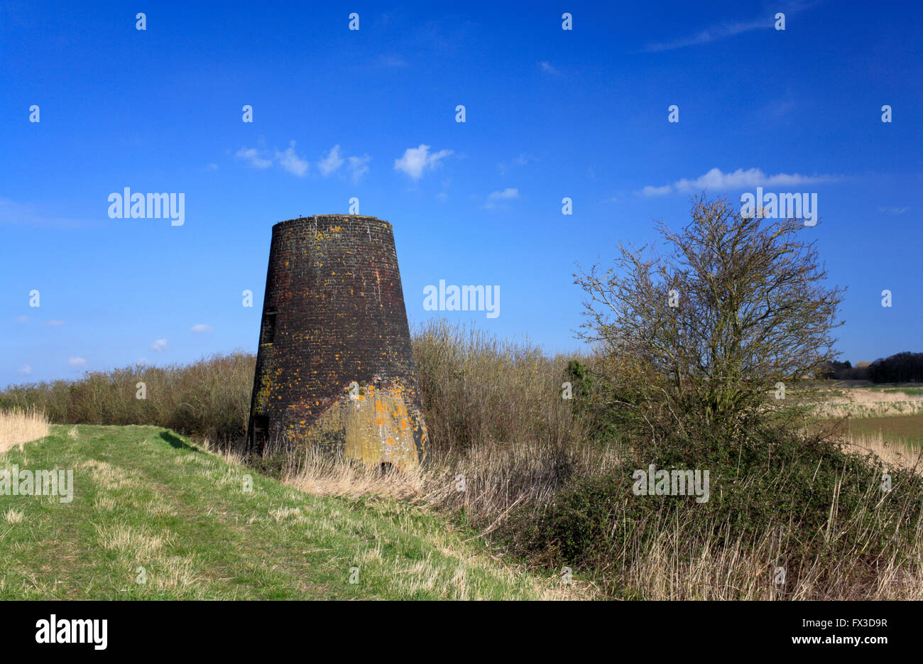 A view of the Old Hall Drainage Mill by the River Bure at Stokesby ...