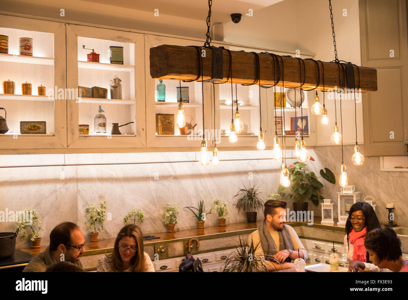 at Faborit cafe,and chocolate shop along Passeig de Gracia, Barcelona ...