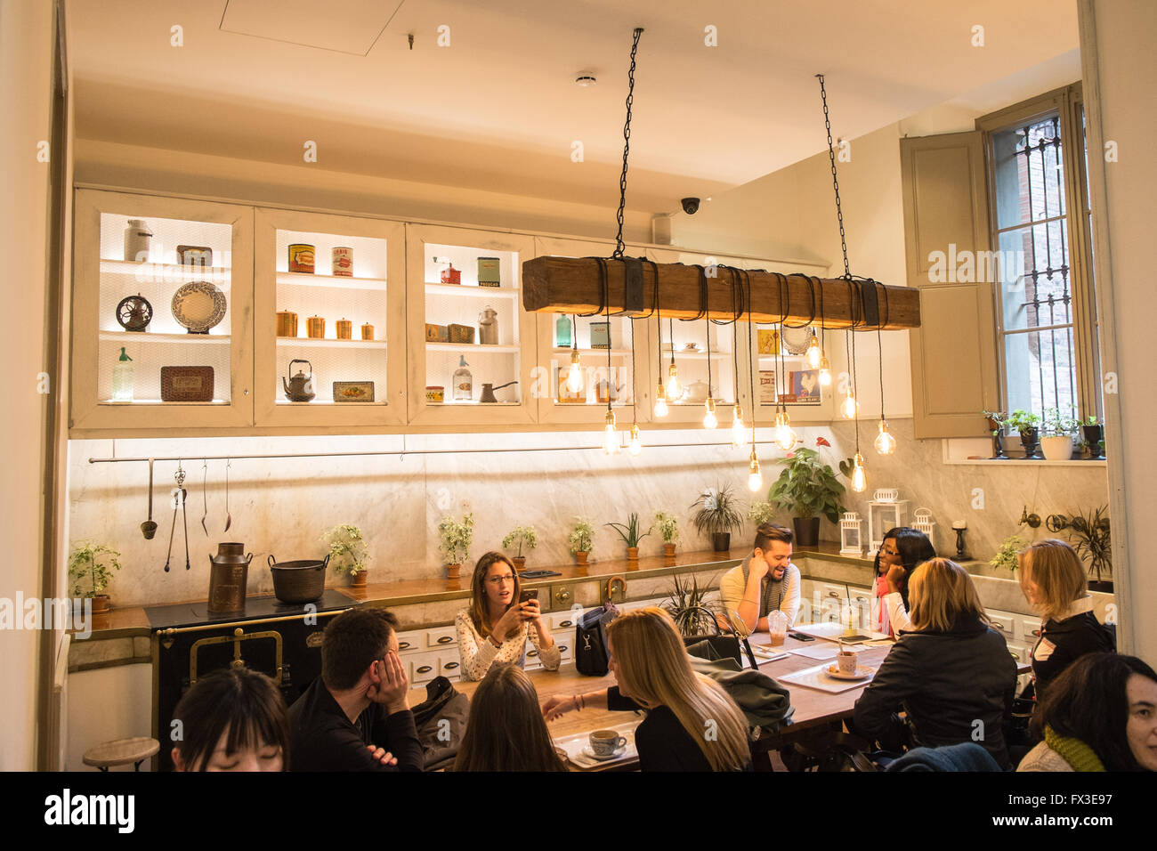 at Faborit cafe,and chocolate shop along Passeig de Gracia, Barcelona ...