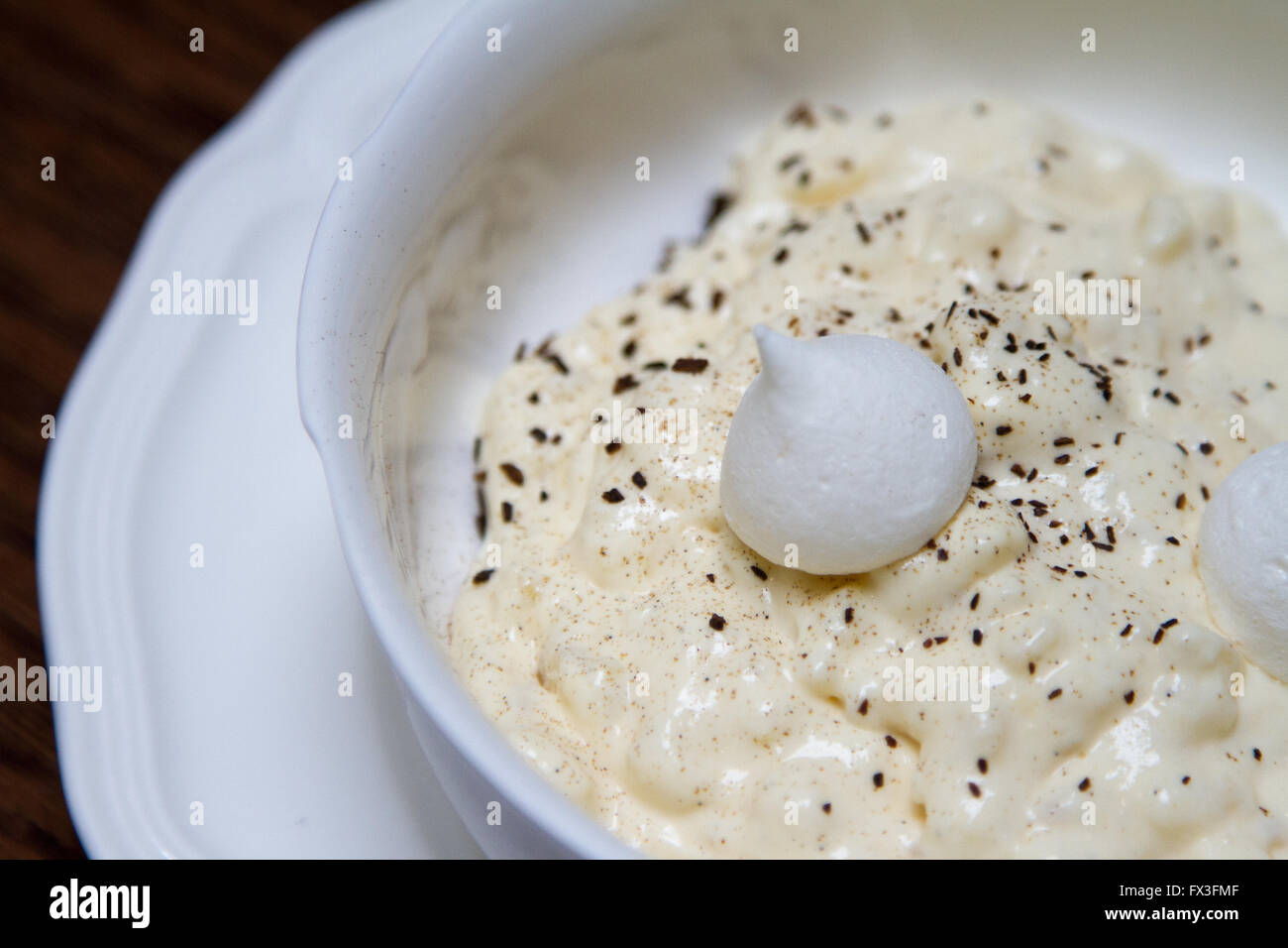 Creamy rice pudding Stock Photo - Alamy