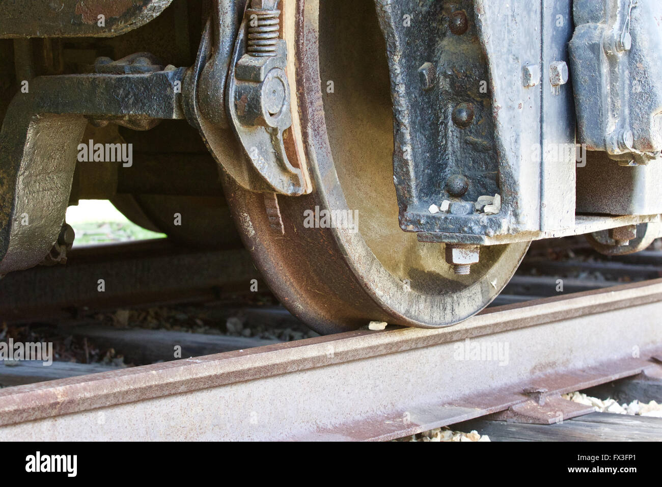 Close up of train wheels hi-res stock photography and images - Alamy