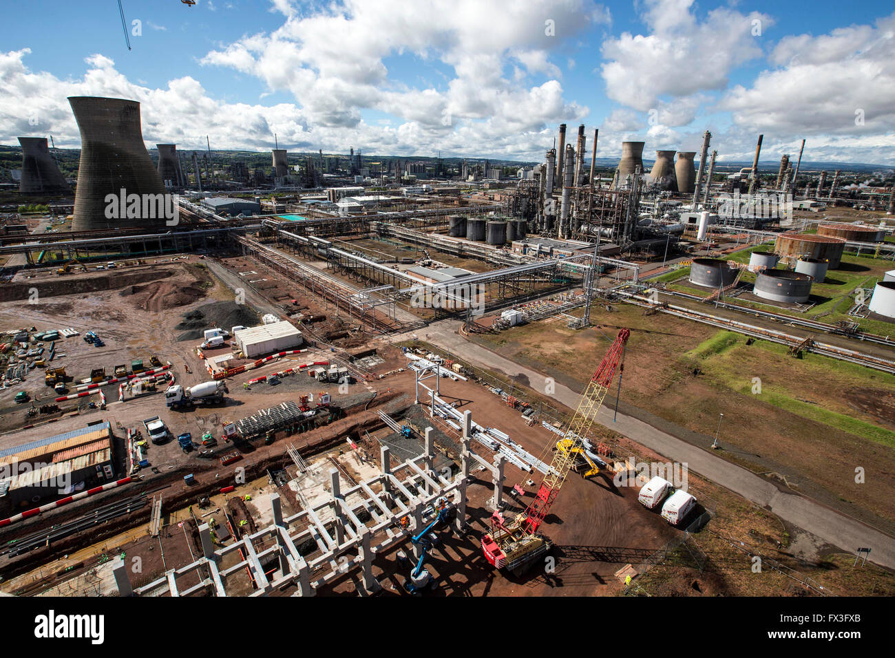 aerial view of industrial site Grangemouth Pic Peter Devlin Stock Photo ...