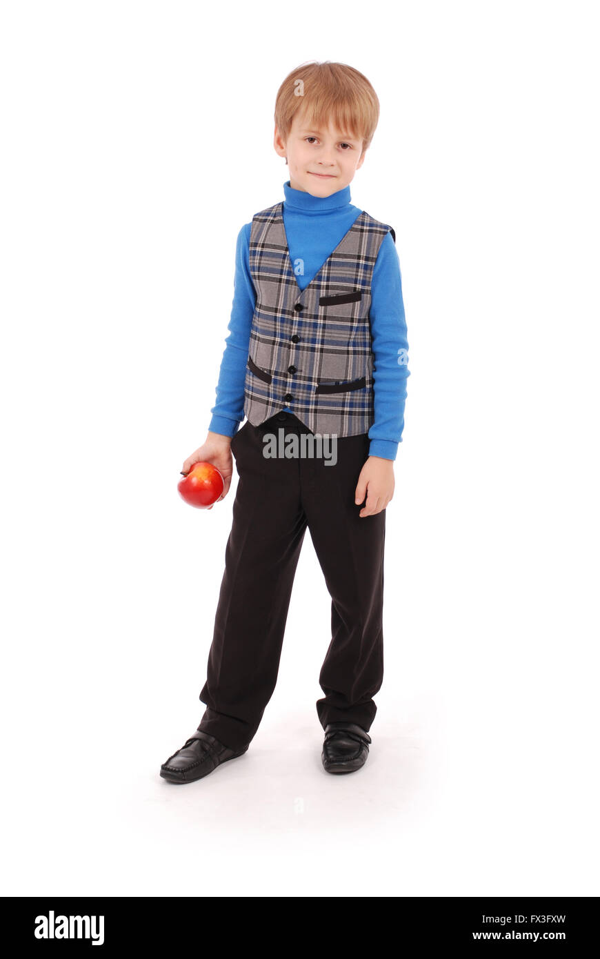 School boy book apple Cut Out Stock Images & Pictures - Alamy