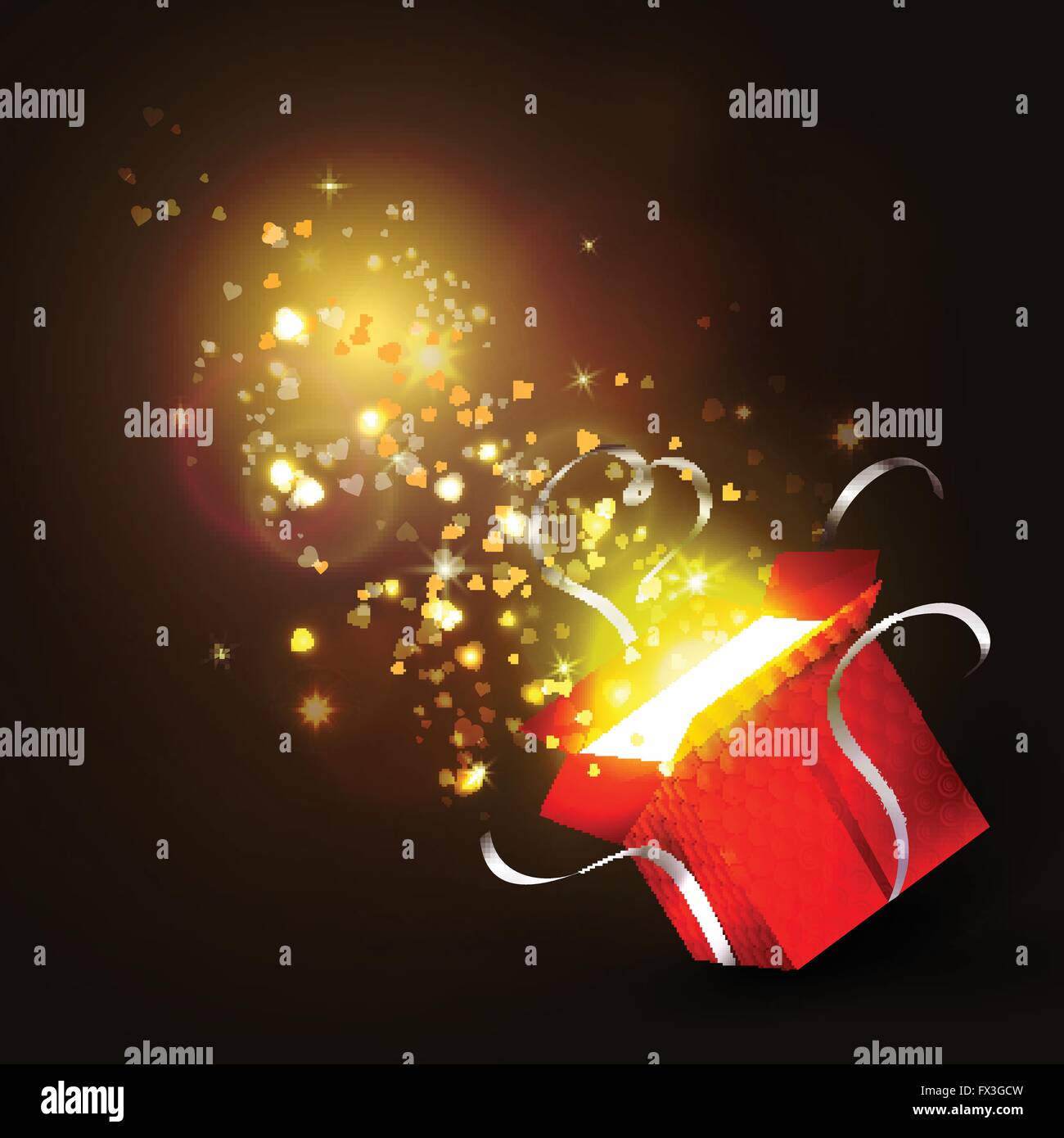 Gift card box rays hi-res stock photography and images - Alamy