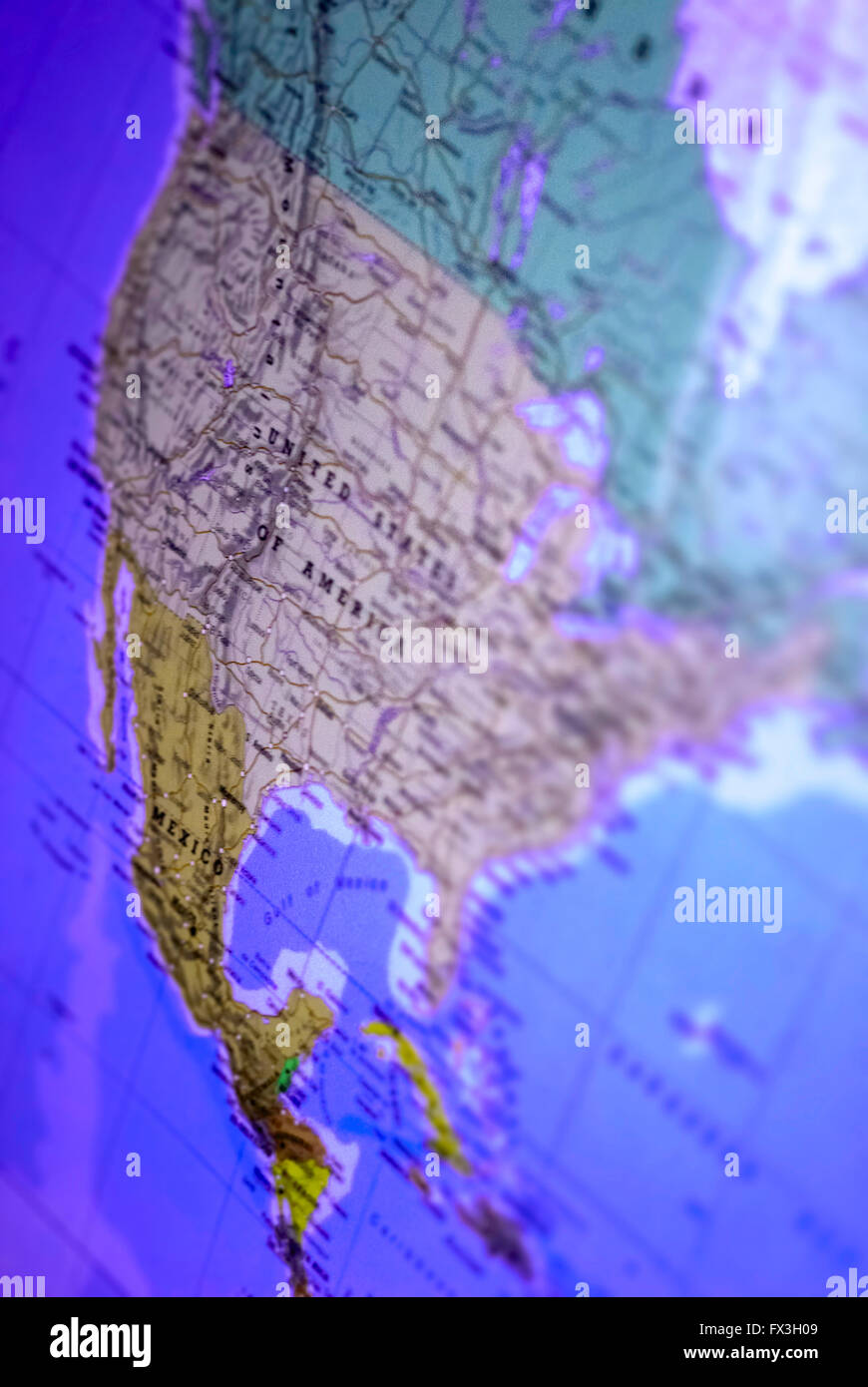 Map of North America Stock Photo - Alamy