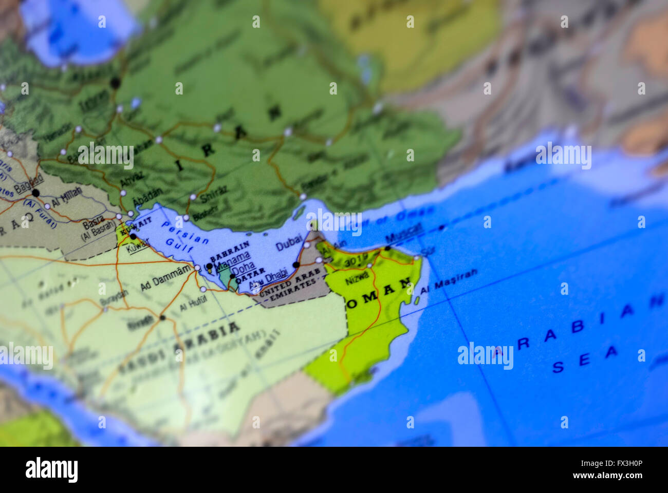 Map of the Middle East Stock Photo - Alamy