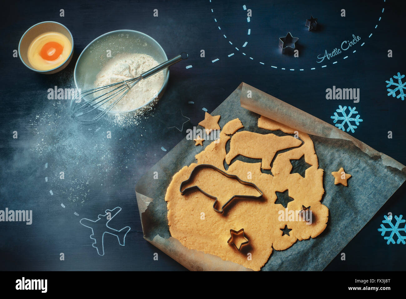 Arctic cookies with polar bears Stock Photo - Alamy