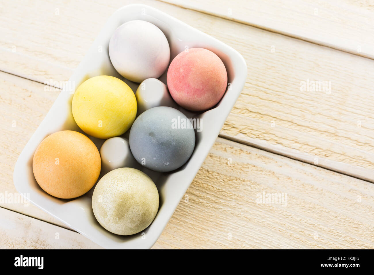 Easter eggs painted with natural egg dye from fruits and vegetables ...
