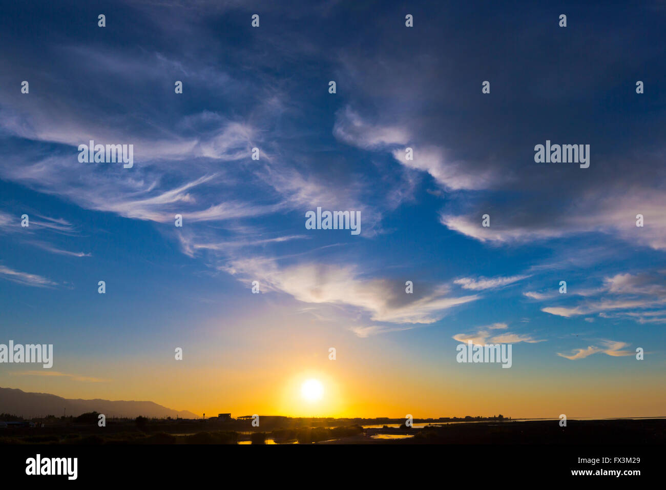 Multi color sunset hi-res stock photography and images - Alamy