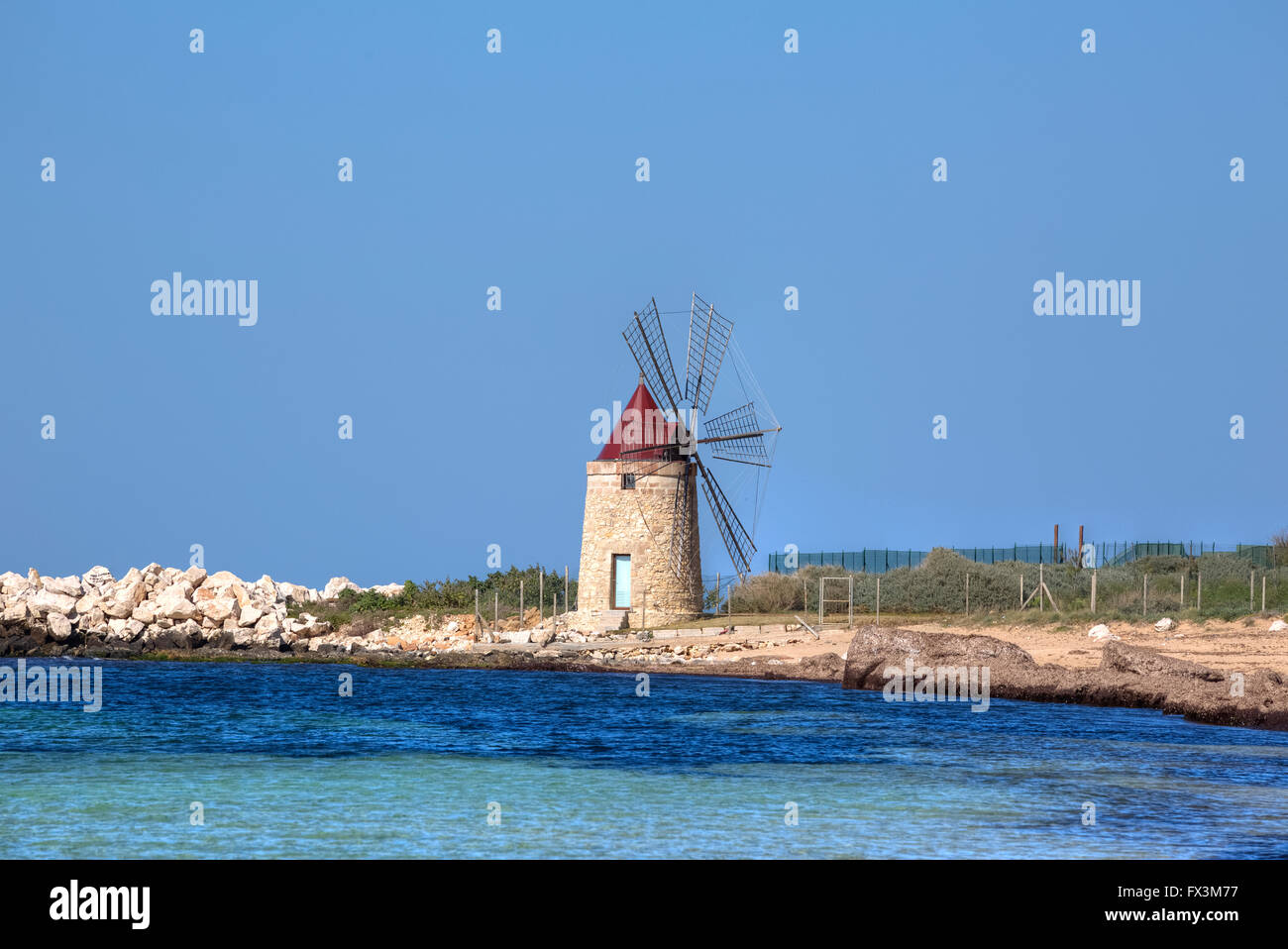 Baia dei mulini, Trapani, Sicily, Italy Stock Photo - Alamy