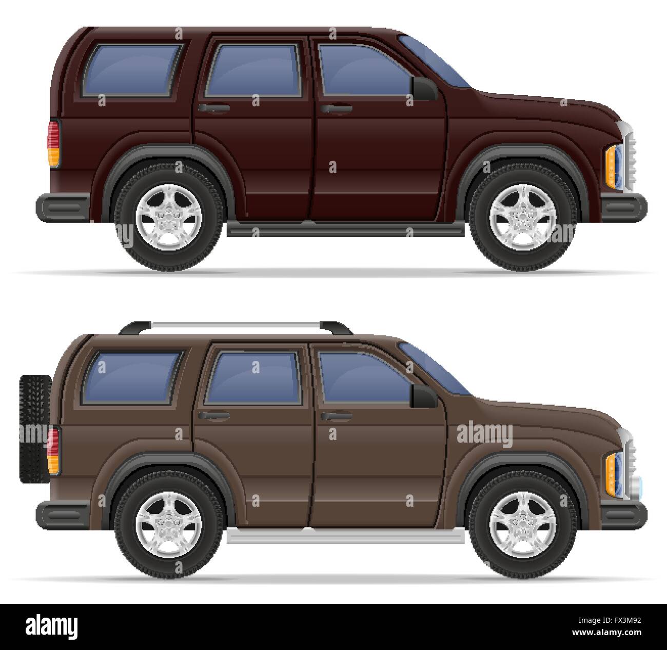 suv car vector illustration isolated on white background Stock Vector ...