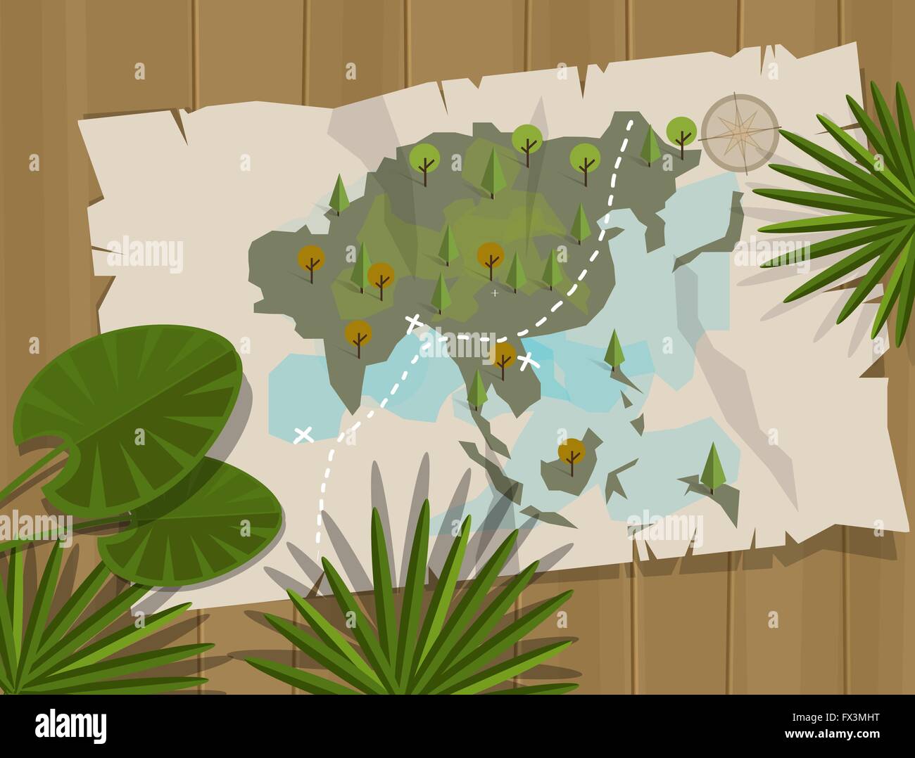jungle map asia cartoon adventure Stock Vector Image & Art - Alamy