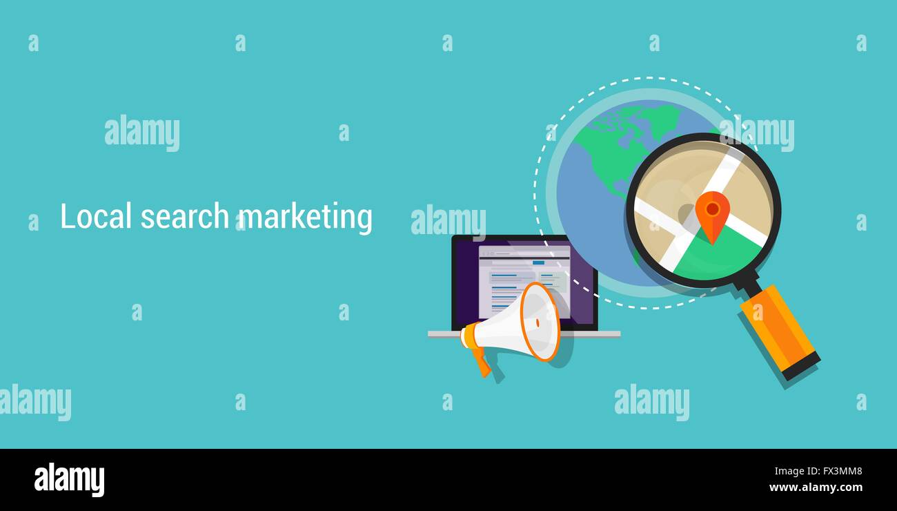 local search marketing Stock Vector Image & Art - Alamy