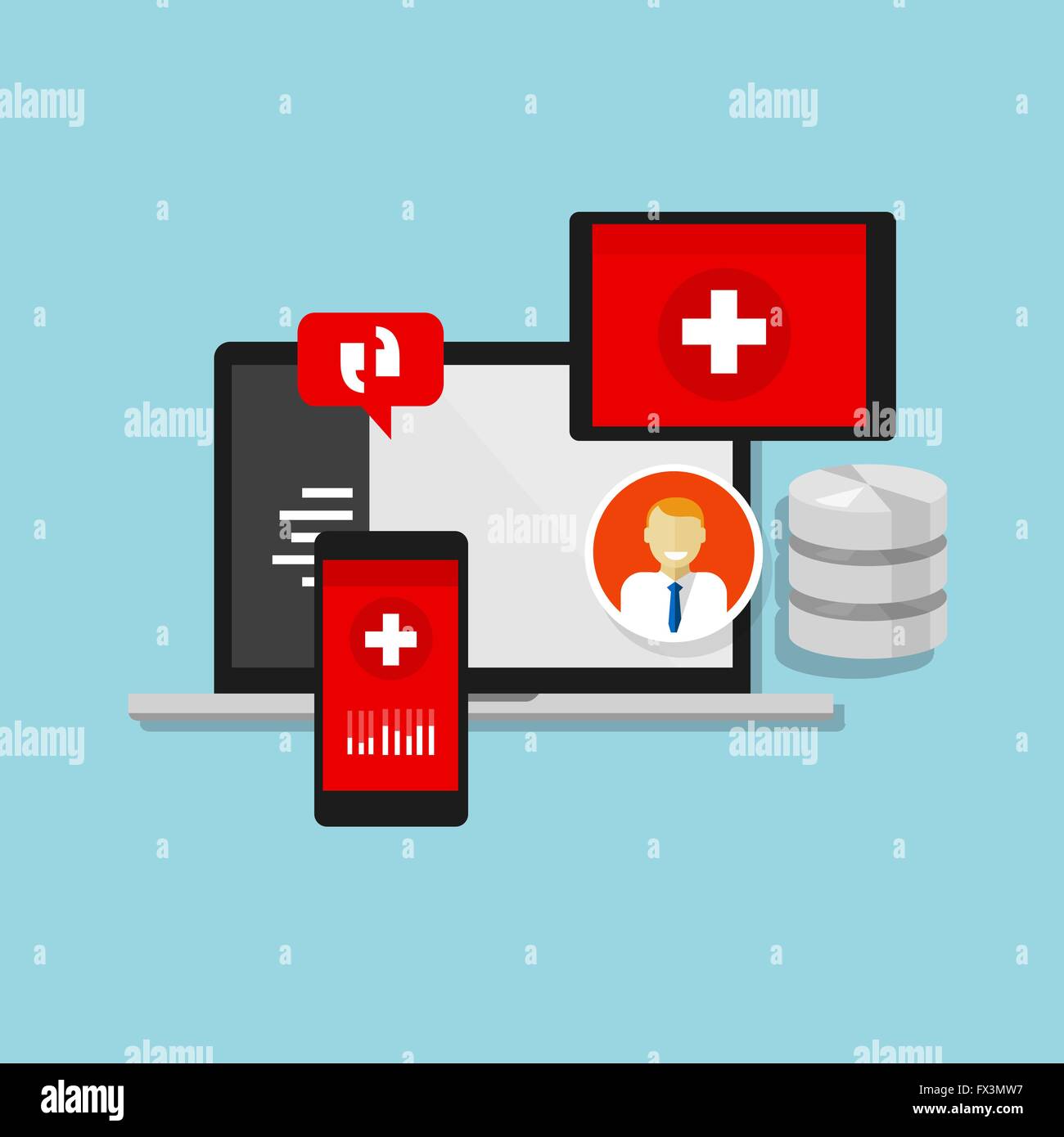 Doctor electronic health record Stock Vector Images - Alamy