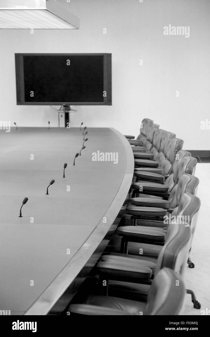 Empty boardroom Black and White Stock Photos & Images - Alamy