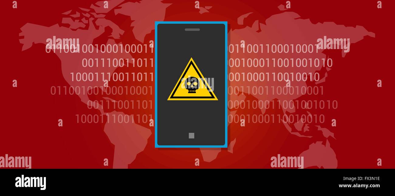 Mobile malware background Stock Vector Images - Alamy