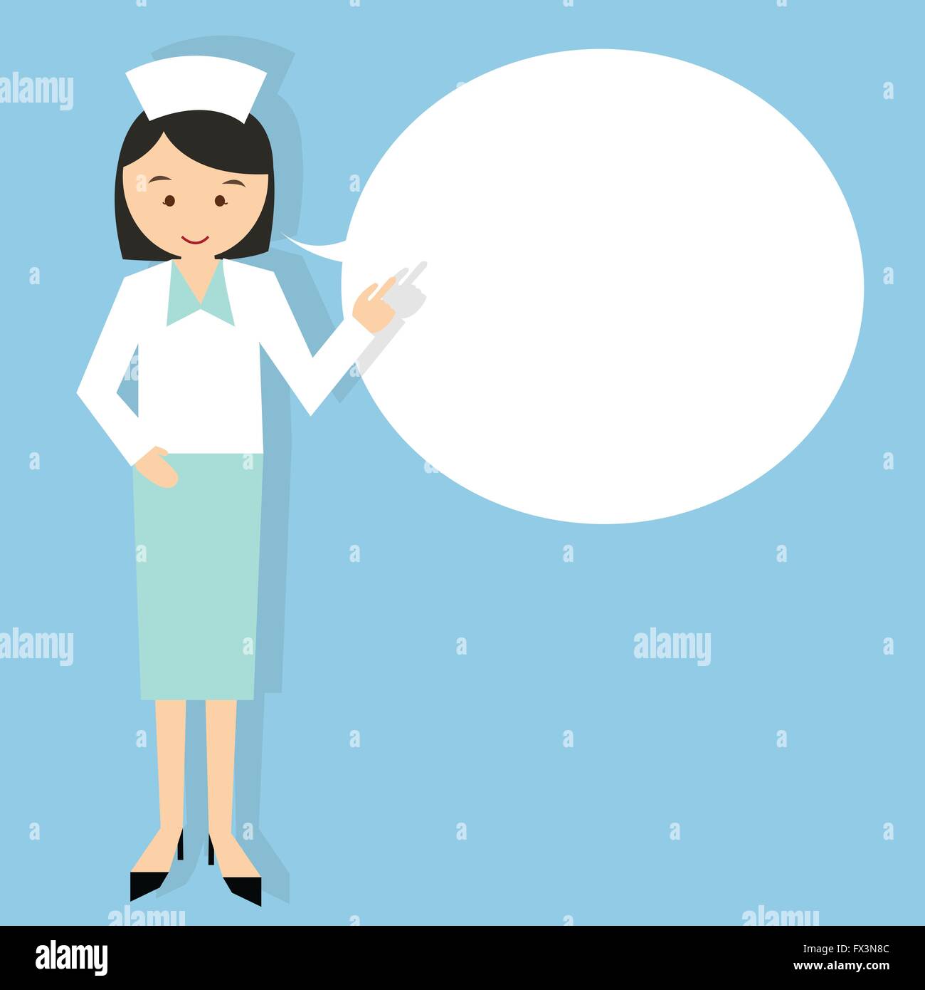 nurse talk buble message blank text medical Stock Vector Image & Art ...