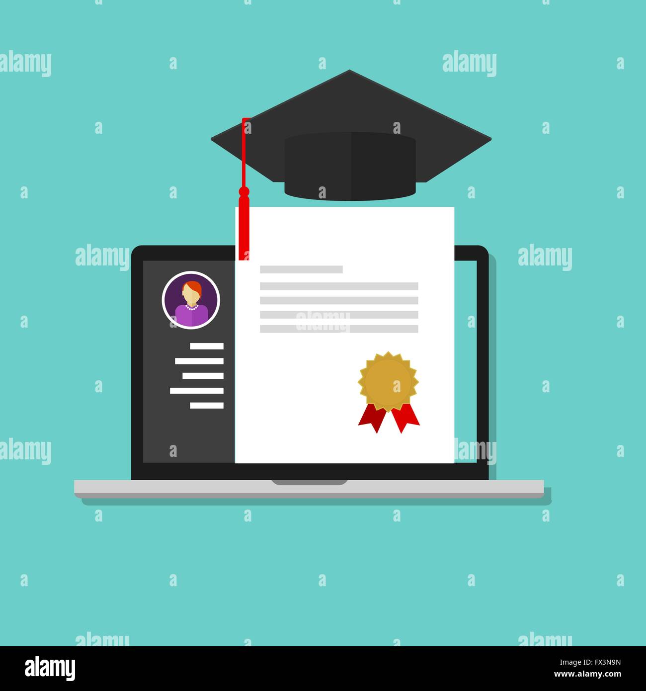 Diploma graduate courses line hi-res stock photography and images - Alamy