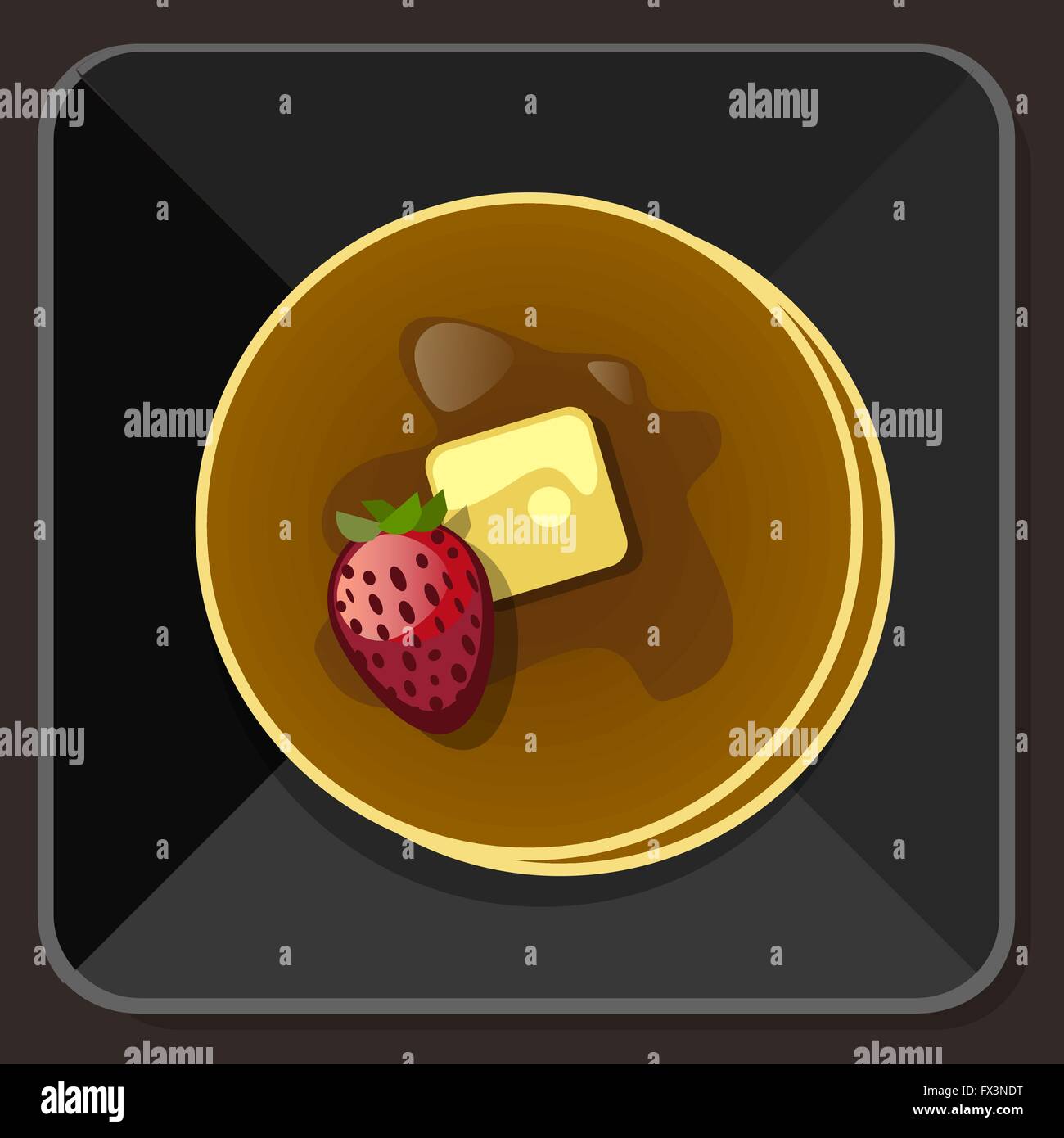 Vector illustration stack pancakes Stock Vector Images - Alamy