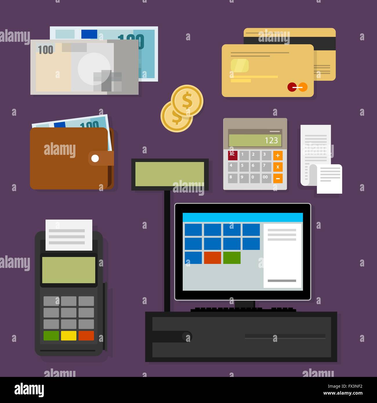 payment point of sales pos register icon cash Stock Vector Image & Art ...