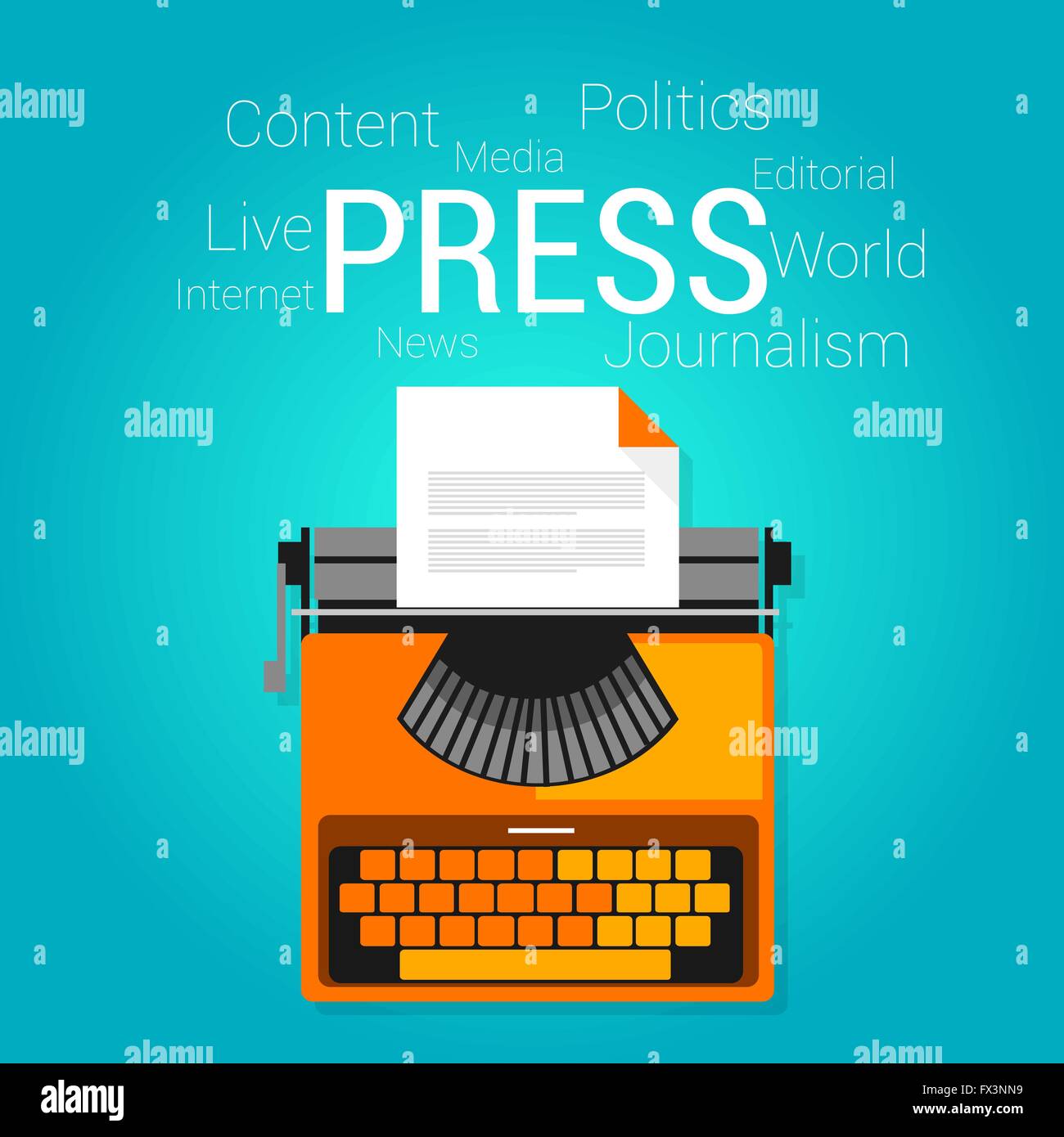 Vintage word press Stock Vector Images - Alamy