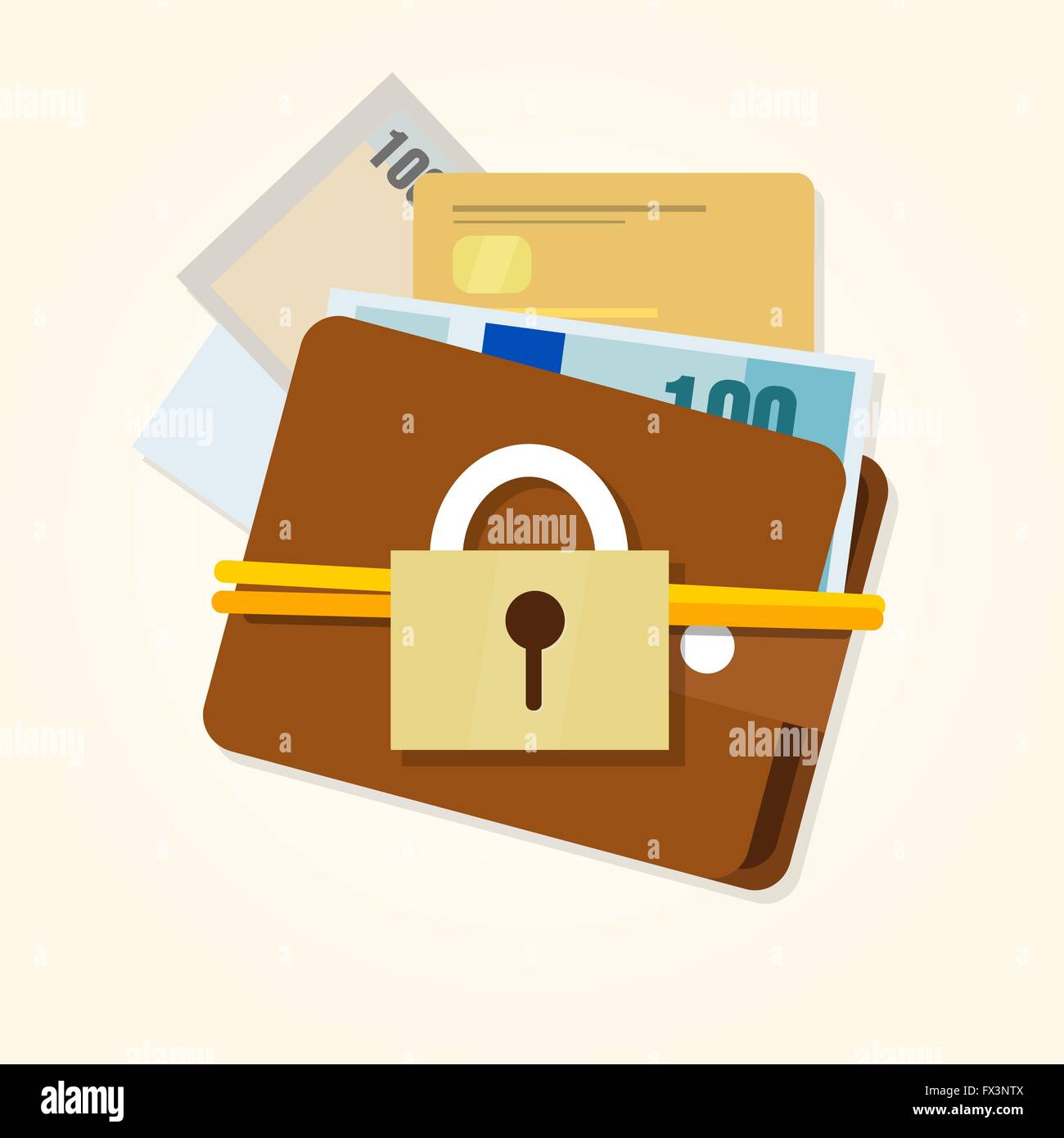money protection security financial wallet secure Stock Vector Image ...