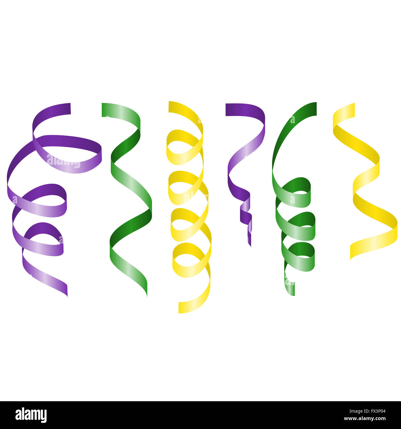 Set party streamers carnival Cut Out Stock Images & Pictures - Alamy