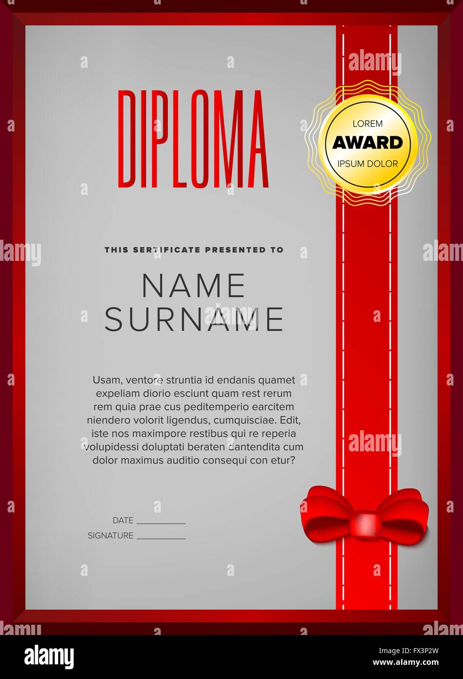 Certificate design in golden frame Stock Vector Image & Art - Alamy