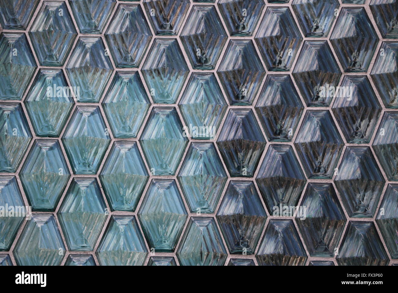 Transparent glass lozenges of a building "Art Deco" in Paris Stock ...