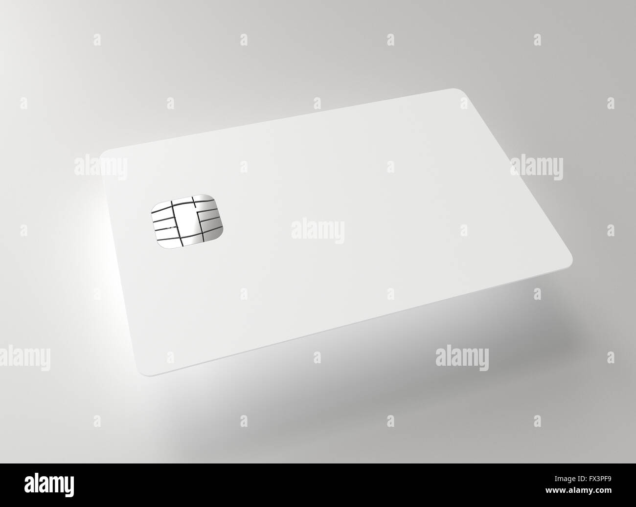 White plastic credit card, Mockup, dark, grey background Stock Photo ...
