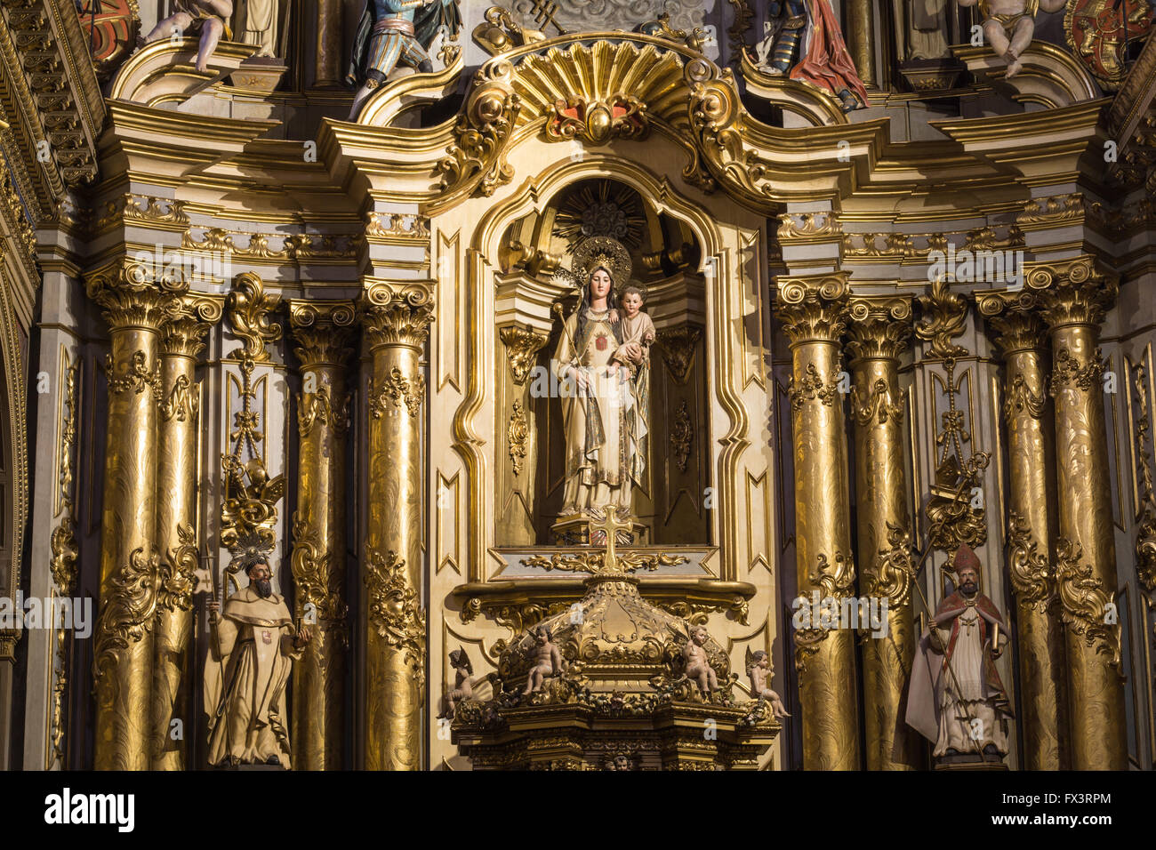 Interior of catholic church Stock Photo - Alamy