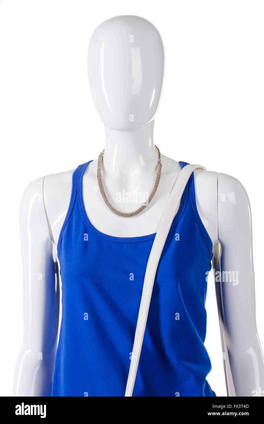 Blue top and white strap Stock Photo - Alamy
