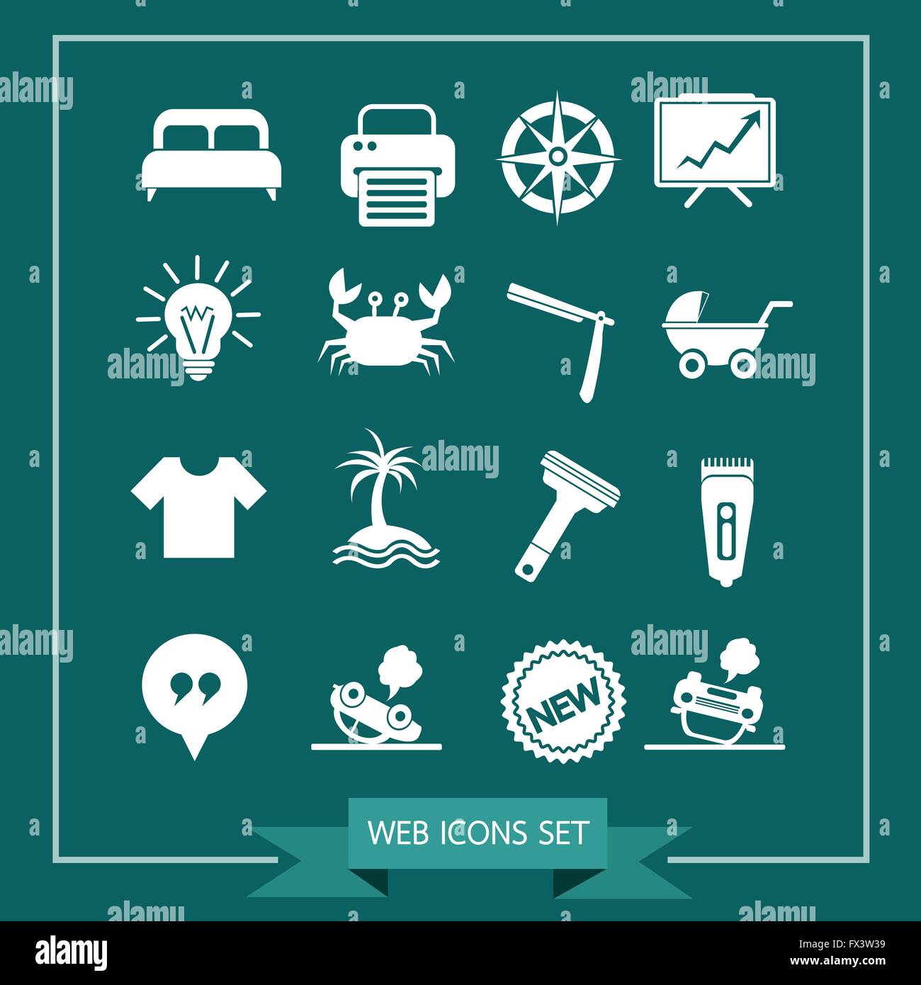 Set of web icons for website and communication Stock Vector Image & Art ...