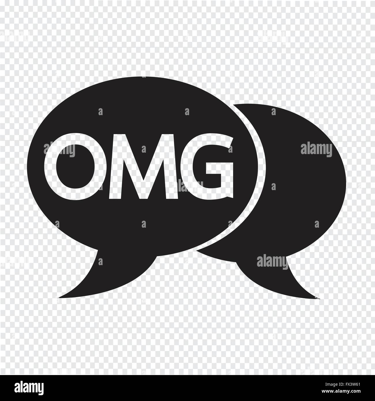 OMG internet acronym chat bubble illustration Stock Vector Image & Art ...