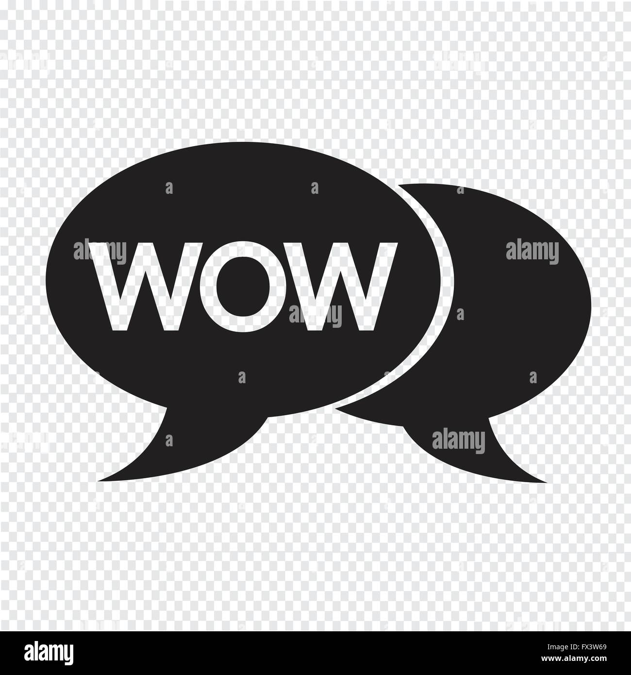 WOW internet acronym chat bubble illustration Stock Vector Image & Art ...