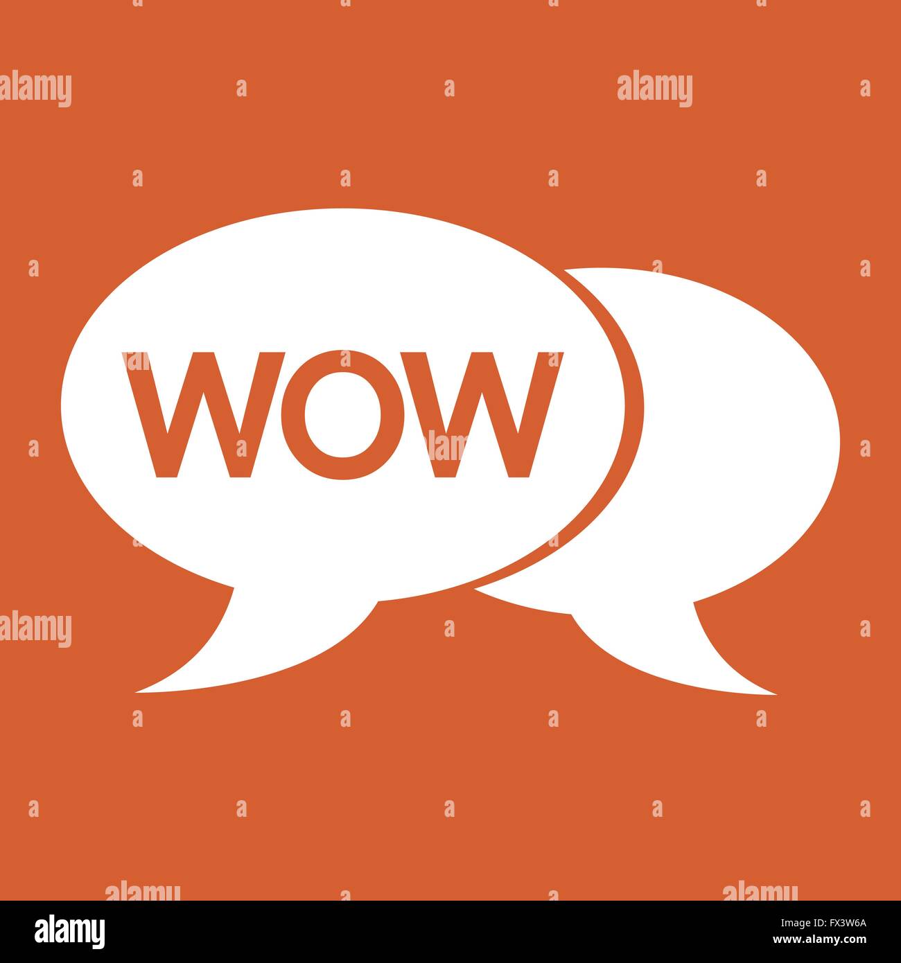 WOW internet acronym chat bubble illustration Stock Vector Image & Art ...