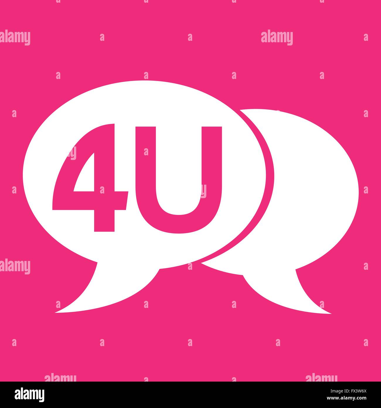 4U internet acronym chat bubble illustration Stock Vector Image & Art ...
