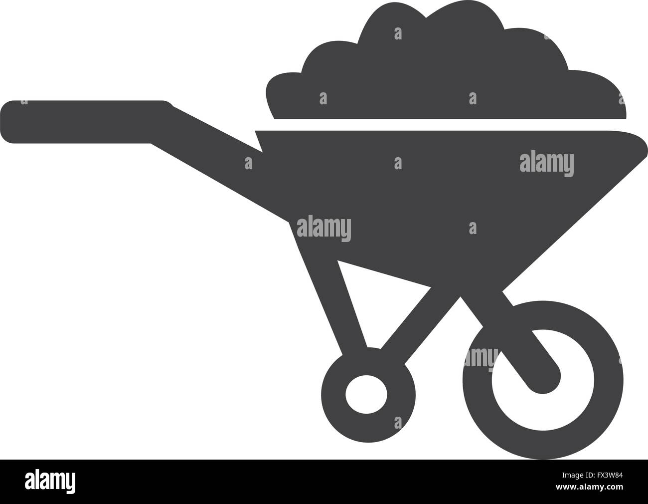 Wheelbarrow cart icon symbol Illustration Stock Vector Image & Art - Alamy