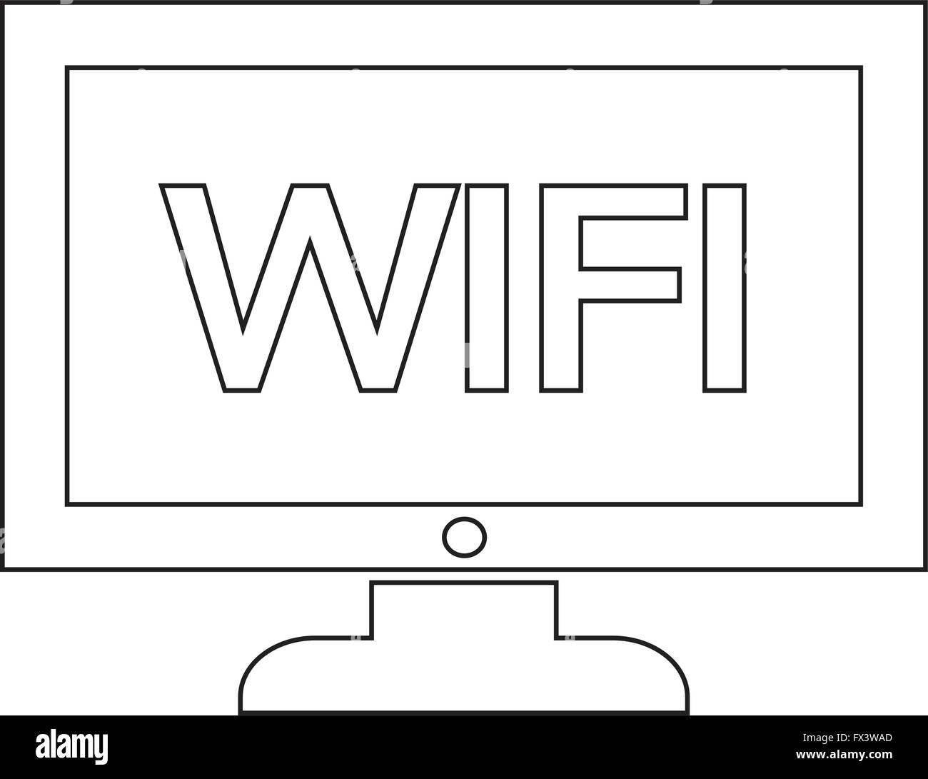 wifi tv icon design Illustration Stock Vector Image & Art - Alamy
