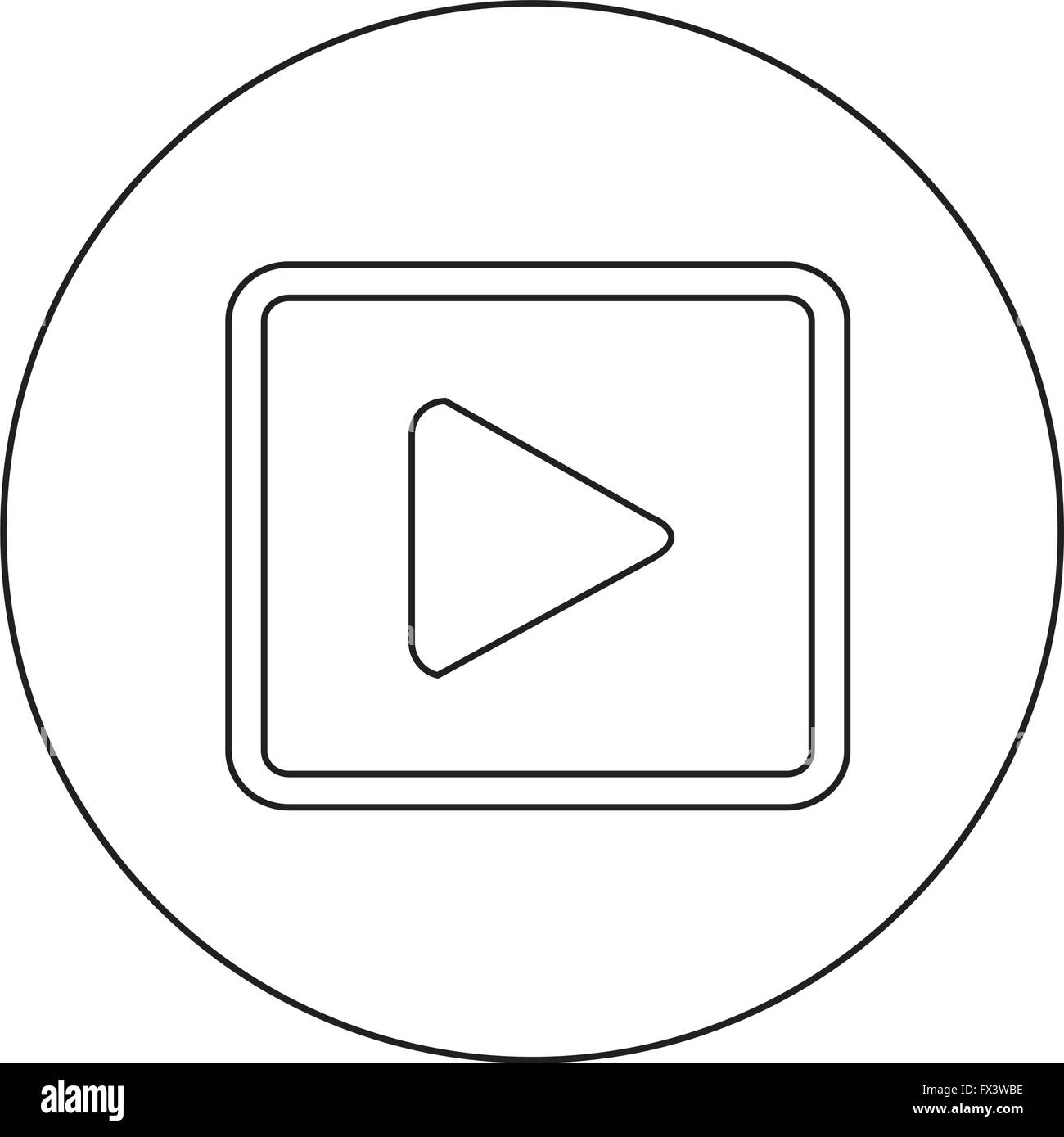 play button icon design Illustration Stock Vector Image & Art - Alamy