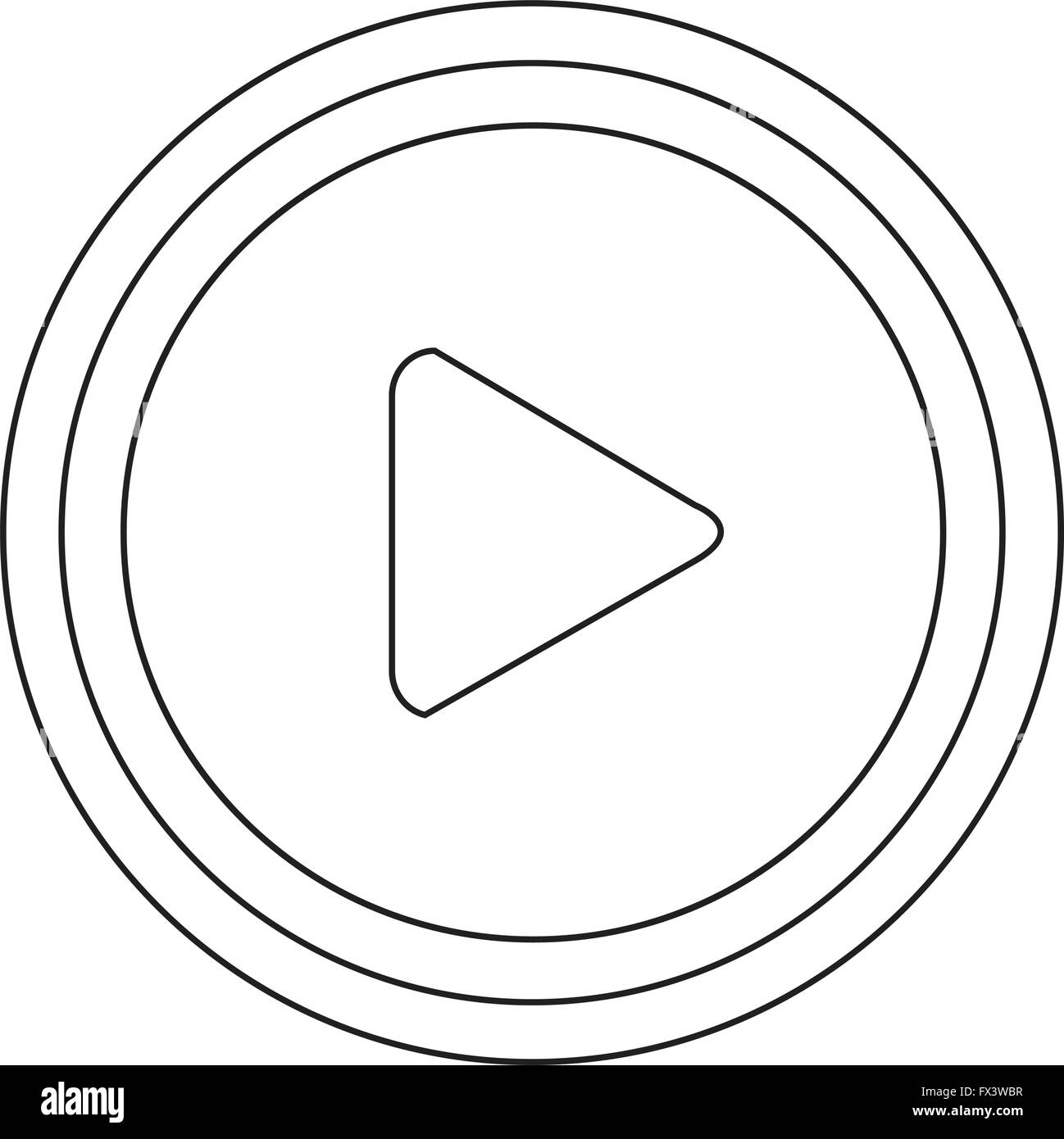play button icon design Illustration Stock Vector Image & Art - Alamy