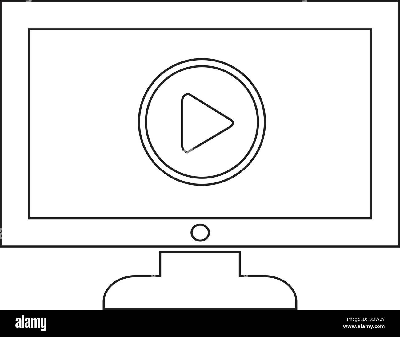 play button tv icon design Illustration Stock Vector Image & Art - Alamy