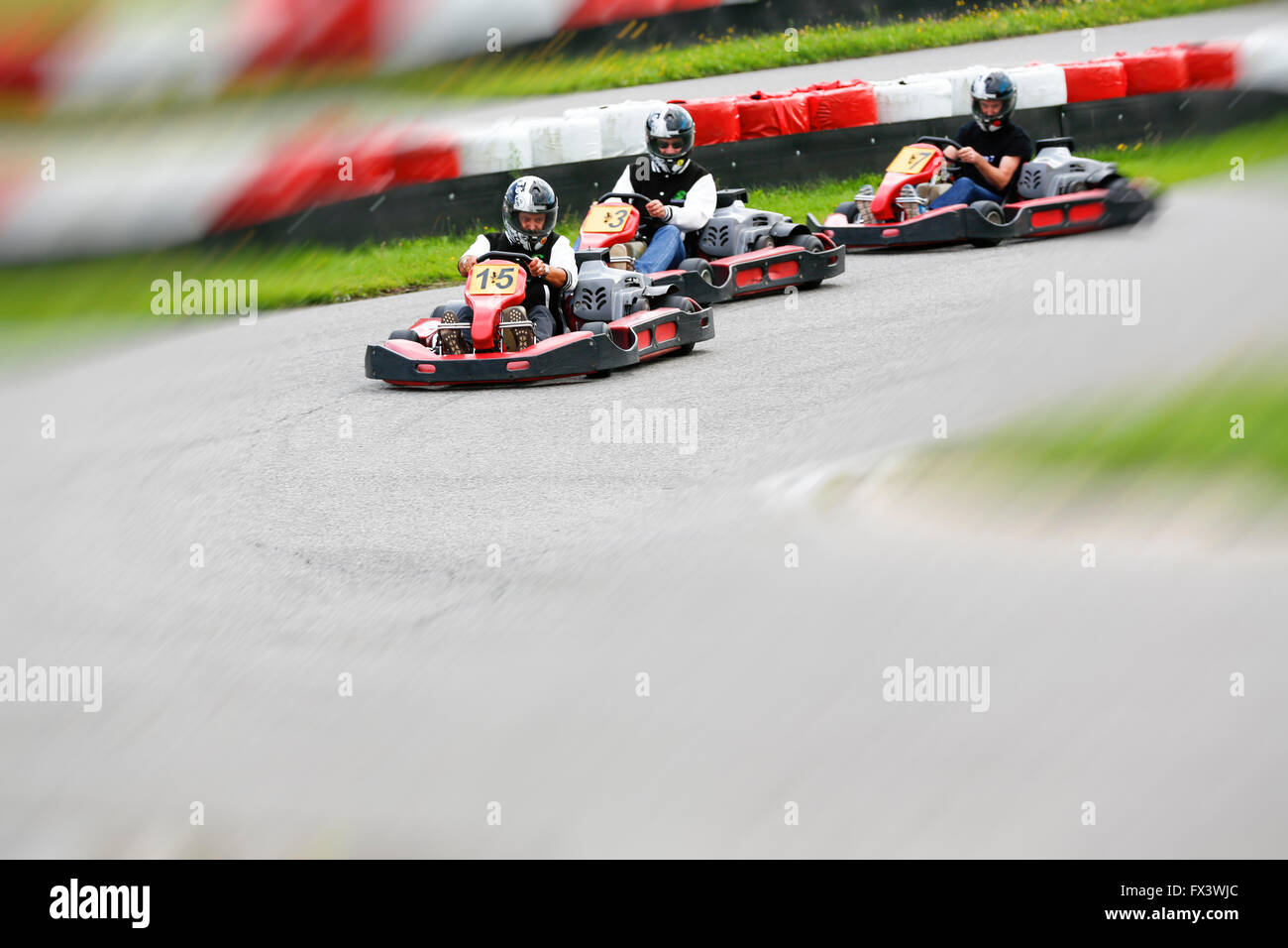 Outside go cart race Stock Photo - Alamy