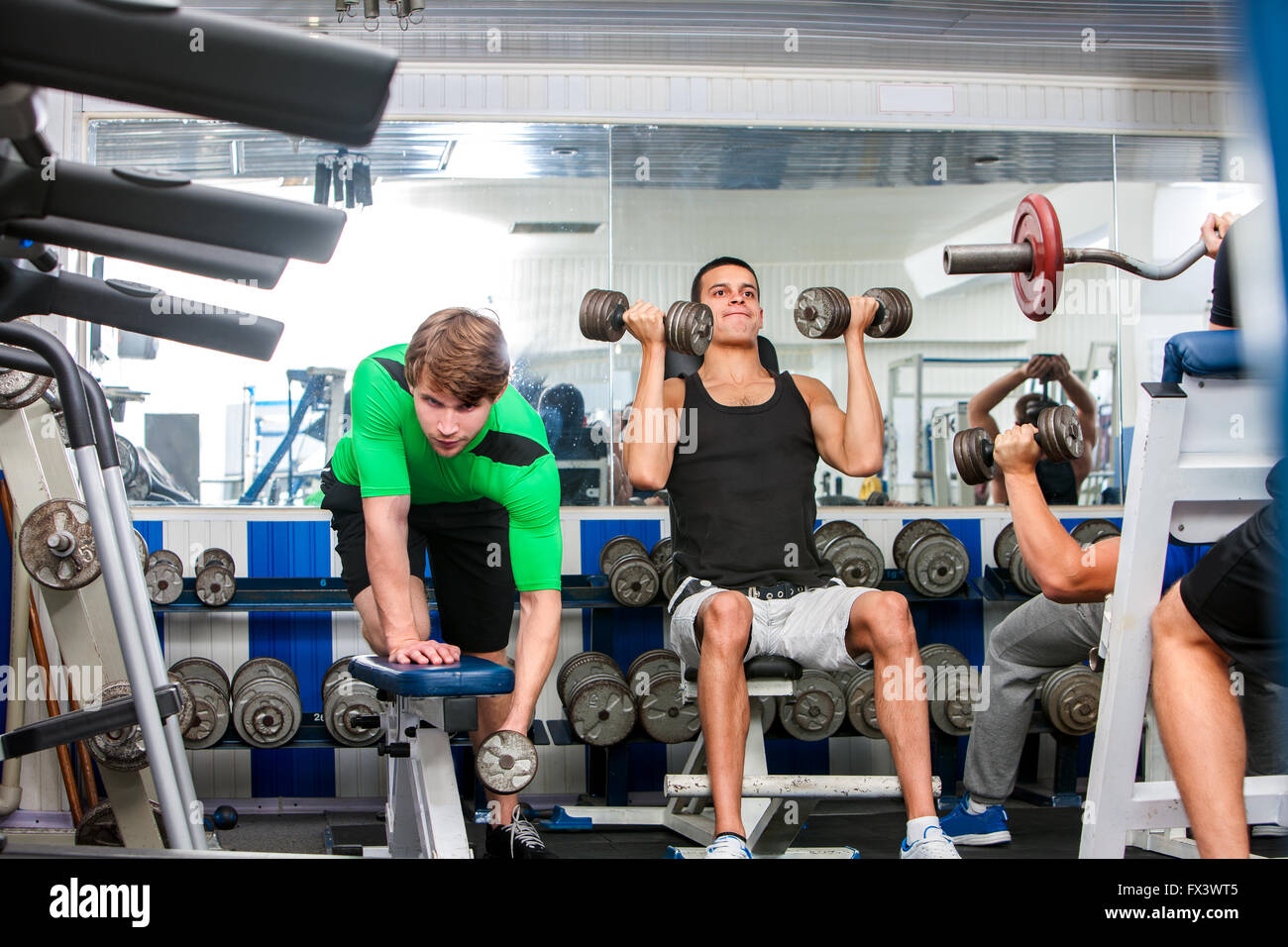 Group beautiful young toned muscular hi-res stock photography and ...