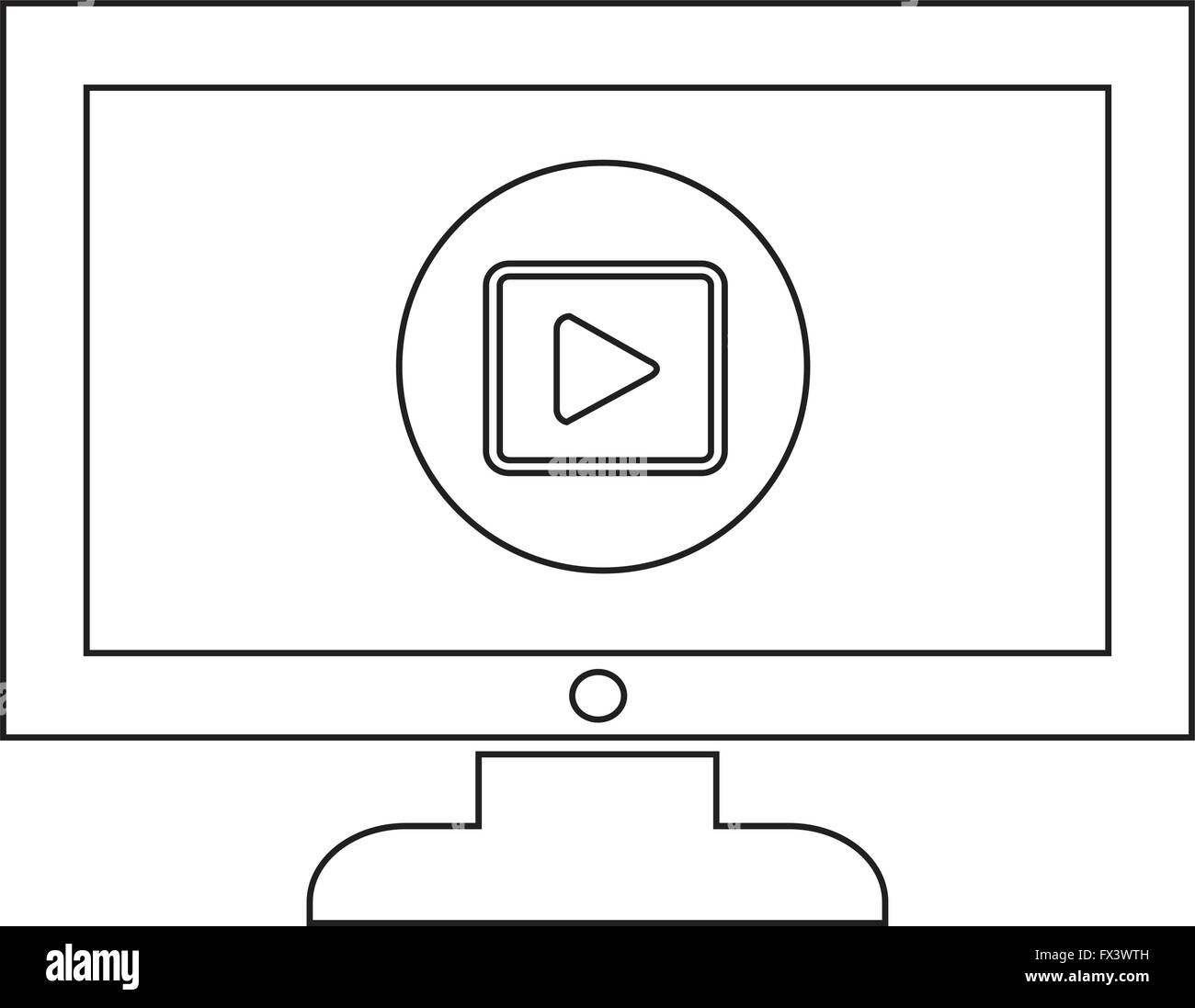 play button tv icon design Illustration Stock Vector Image & Art - Alamy
