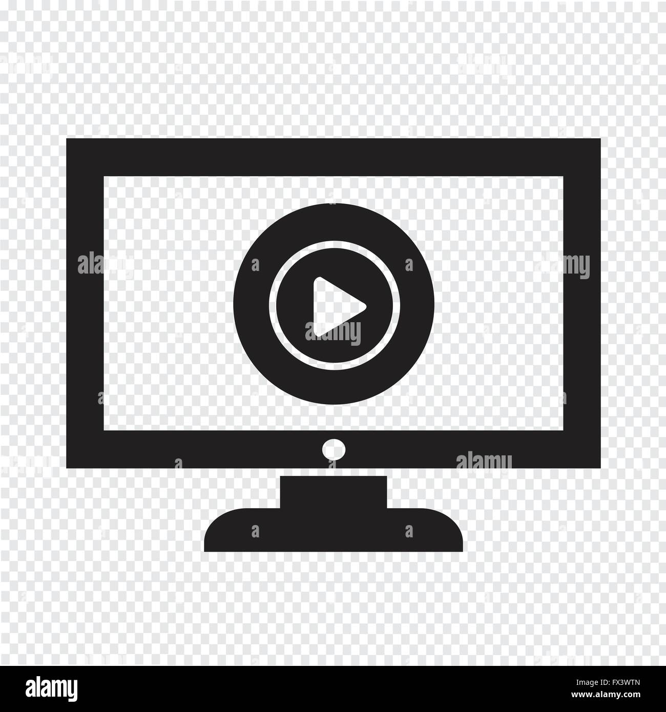 play button tv icon design Illustration Stock Vector Image & Art - Alamy