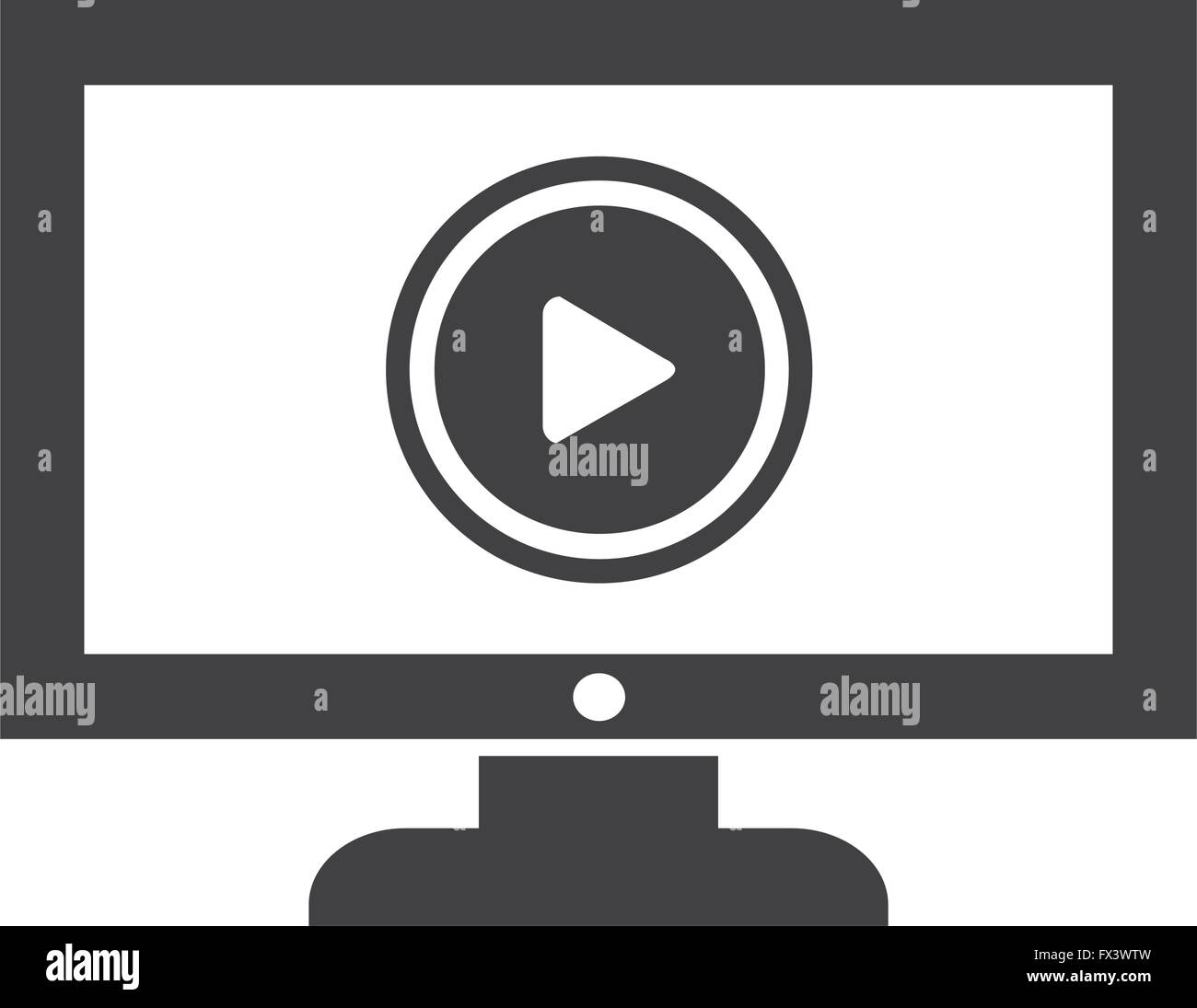 play button tv icon design Illustration Stock Vector Image & Art - Alamy
