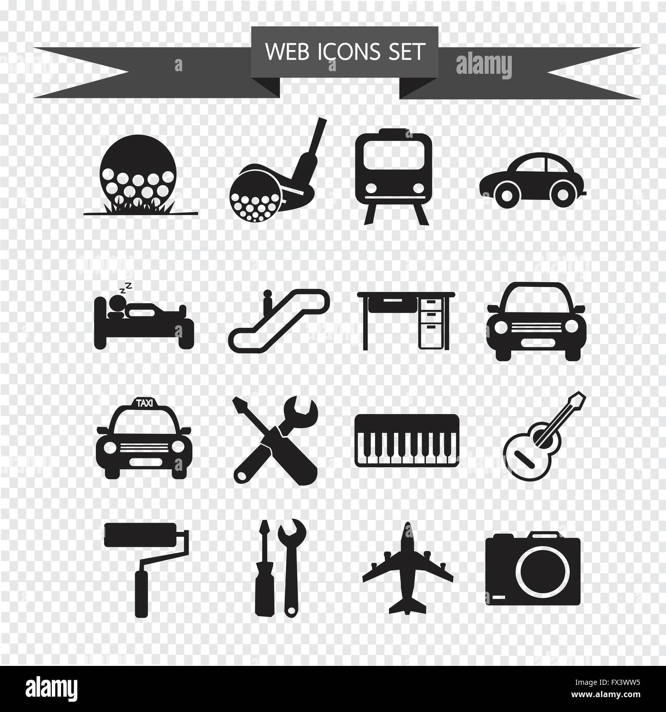 web icons Set illustration Stock Vector Image & Art - Alamy