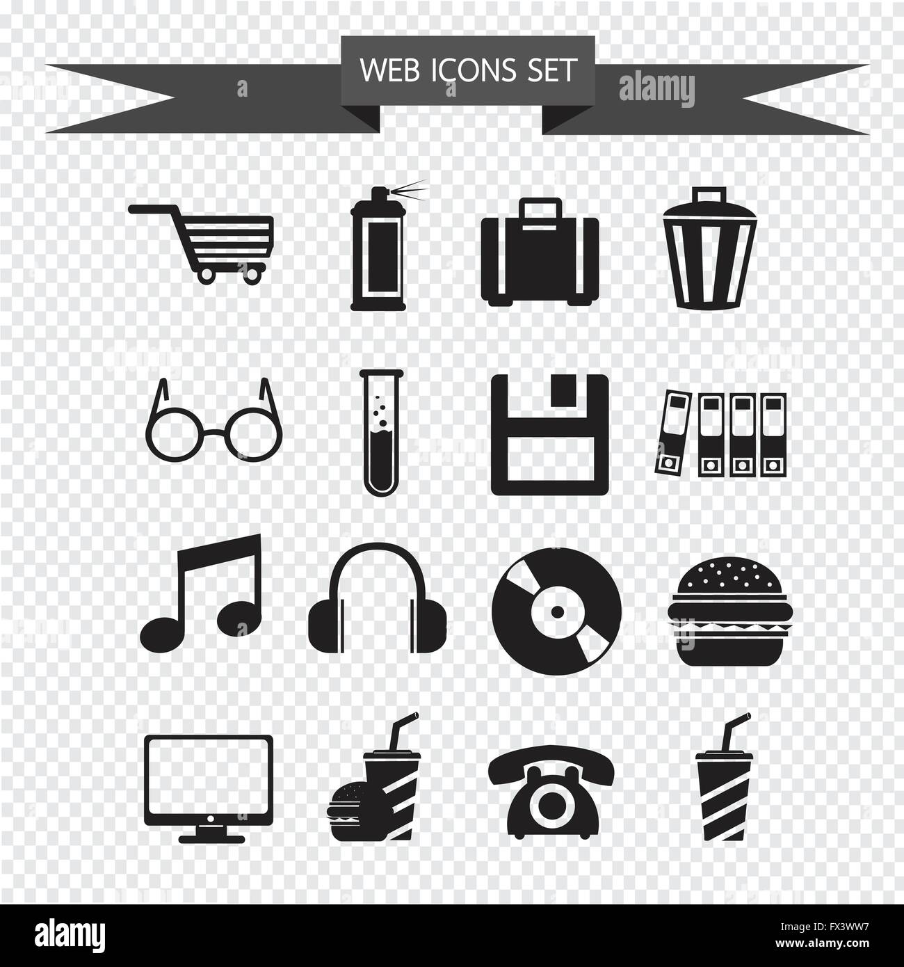 web icons Set illustration Stock Vector Image & Art - Alamy