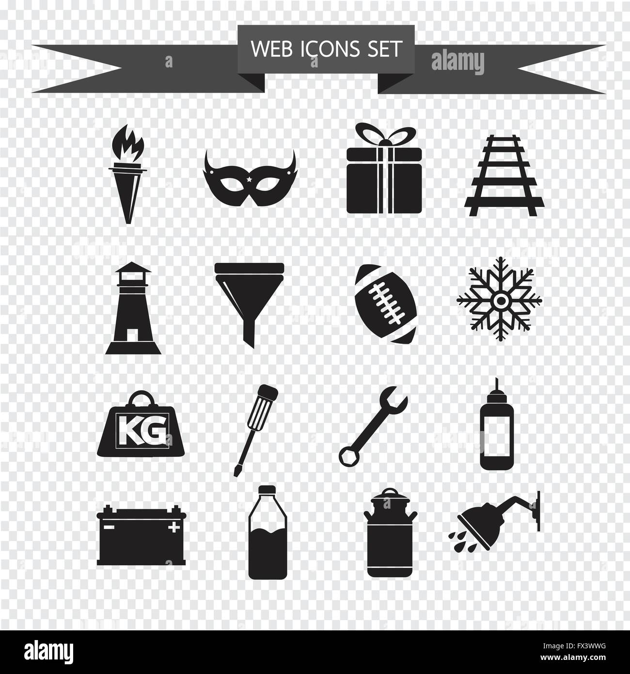 web icons Set illustration Stock Vector Image & Art - Alamy